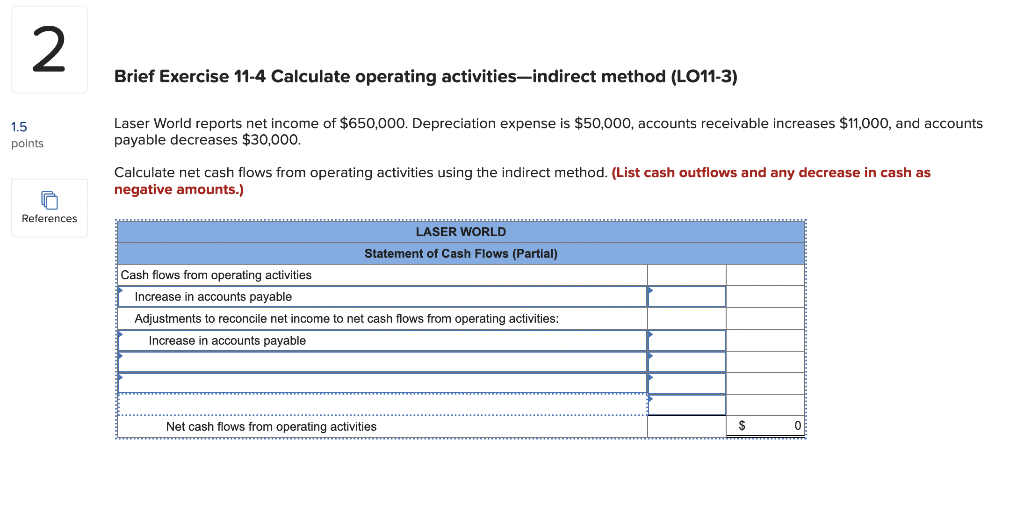 Solved Brief Exercise 11-4 Calculate operating | Chegg.com