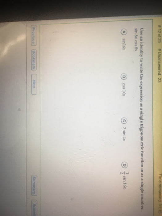 Solved Use an identity to write the expression as a single | Chegg.com