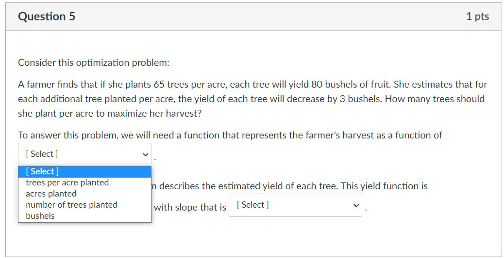 Solved Question 5 1 pts Consider this optimization problem: | Chegg.com
