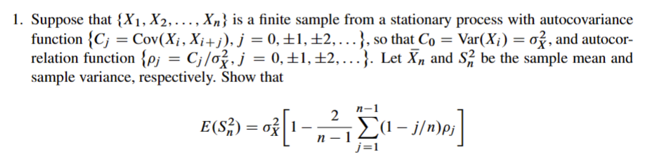 Solved 1. Suppose that {X1,X2,…,Xn} is a finite sample from | Chegg.com