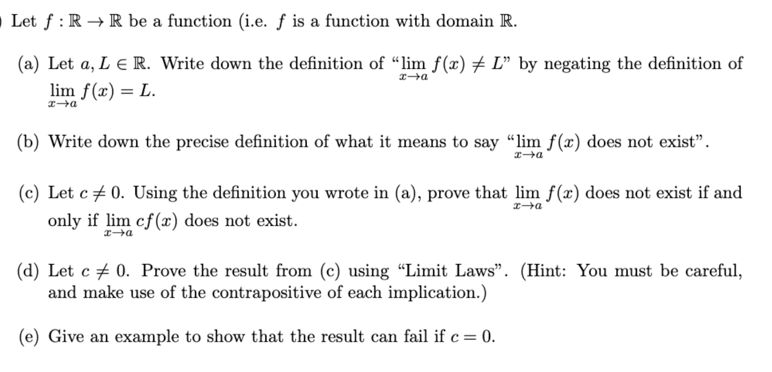 Solved Let Fr→r Be A Function Ie F Is A Function With 