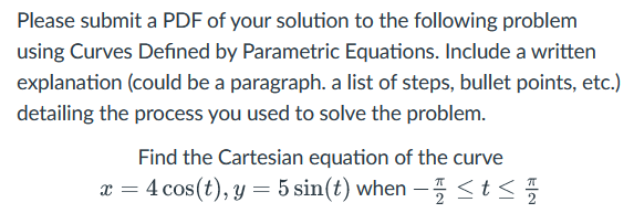 Solved Please submit a PDF of your solution to the following | Chegg.com