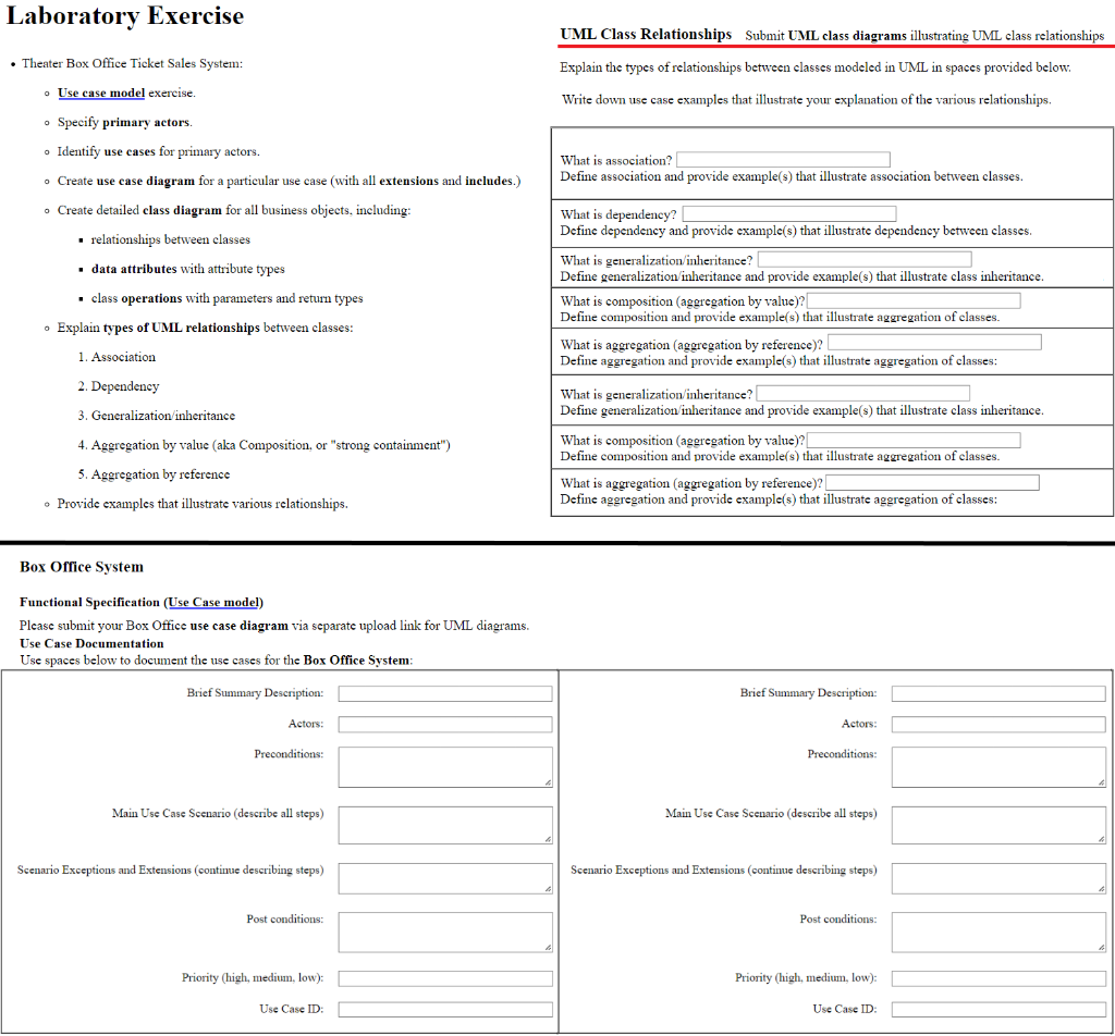 Solved UML Class Relationships Submit UML class diagrams | Chegg.com