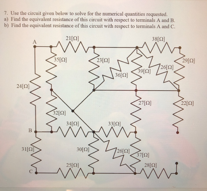 Solved 7. Use the circuit given below to solve for the | Chegg.com
