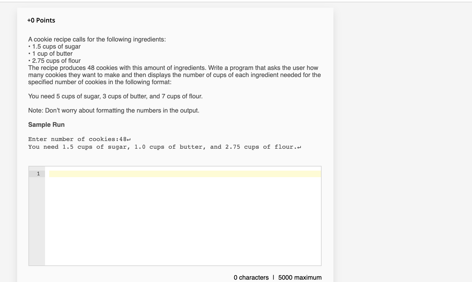 solved-0-points-a-cookie-recipe-calls-for-the-following-chegg