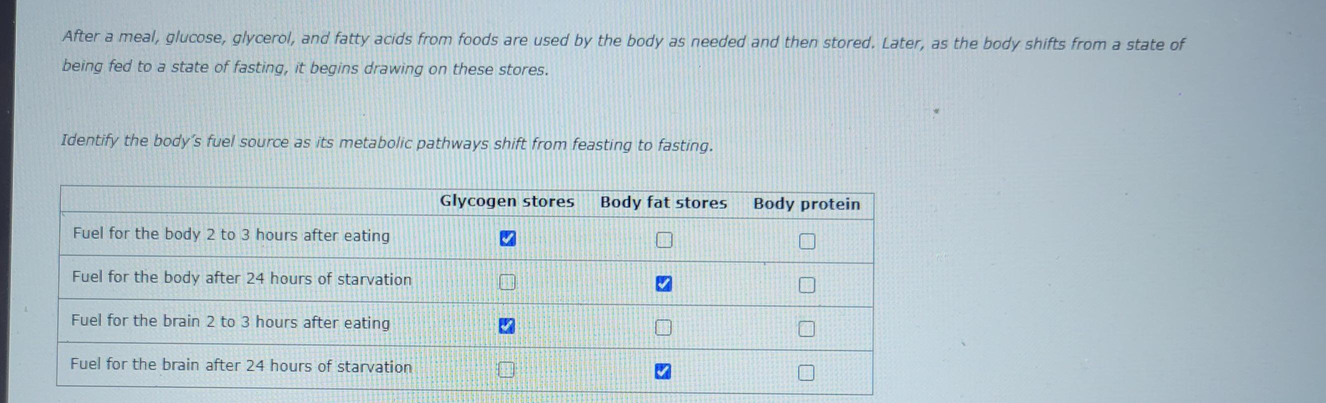 Solved 1. Energy Metabolism Pathways The body uses | Chegg.com