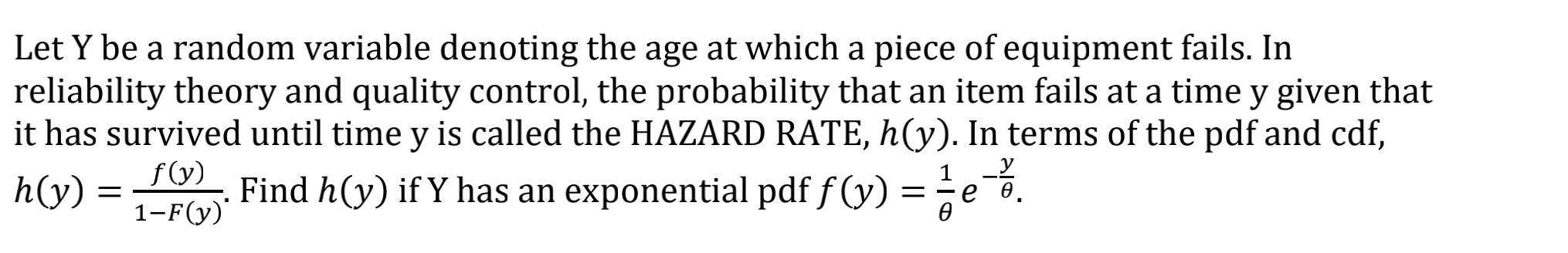 Solved Let Y be a random variable denoting the age at which | Chegg.com