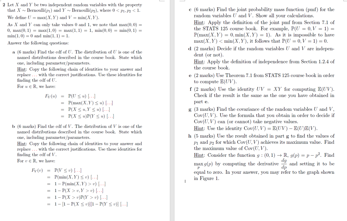 2 Let X and Y be two independent random variables | Chegg.com