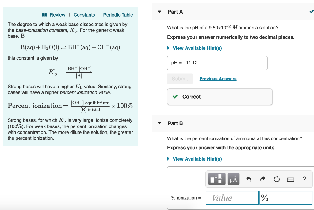 Solved Part A ReviewI Constants| Periodic Table The degree | Chegg.com