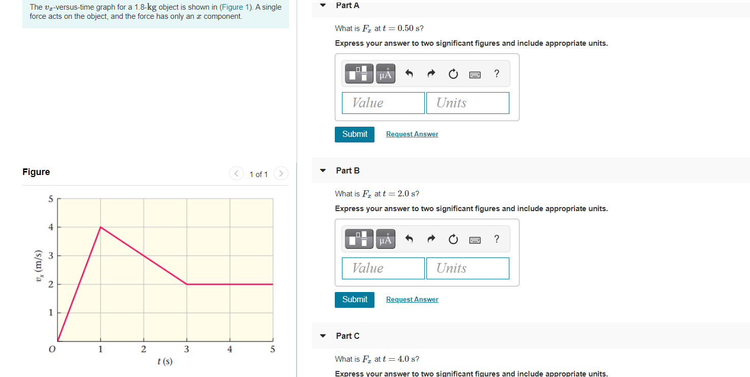 Solved Part A The vz-versus-time graph for a 1.8-kg object | Chegg.com