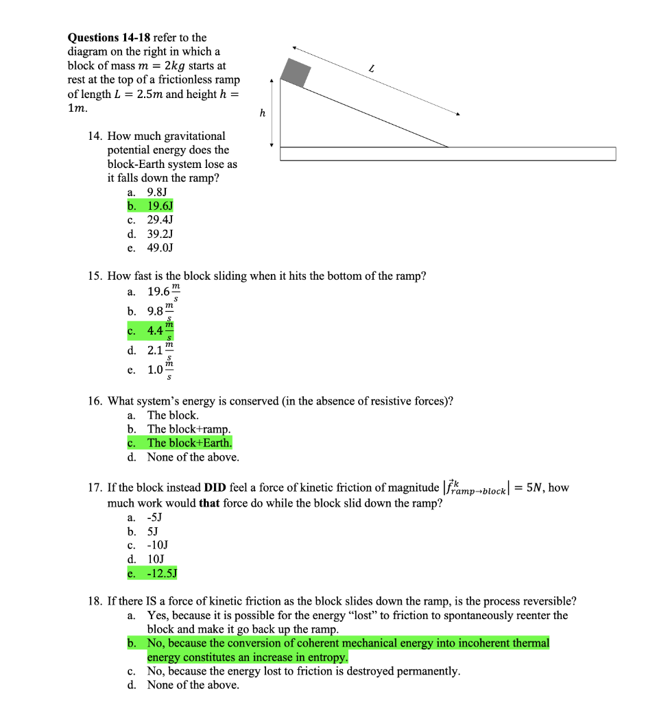 Solved These are the correct answers but please walk through | Chegg.com