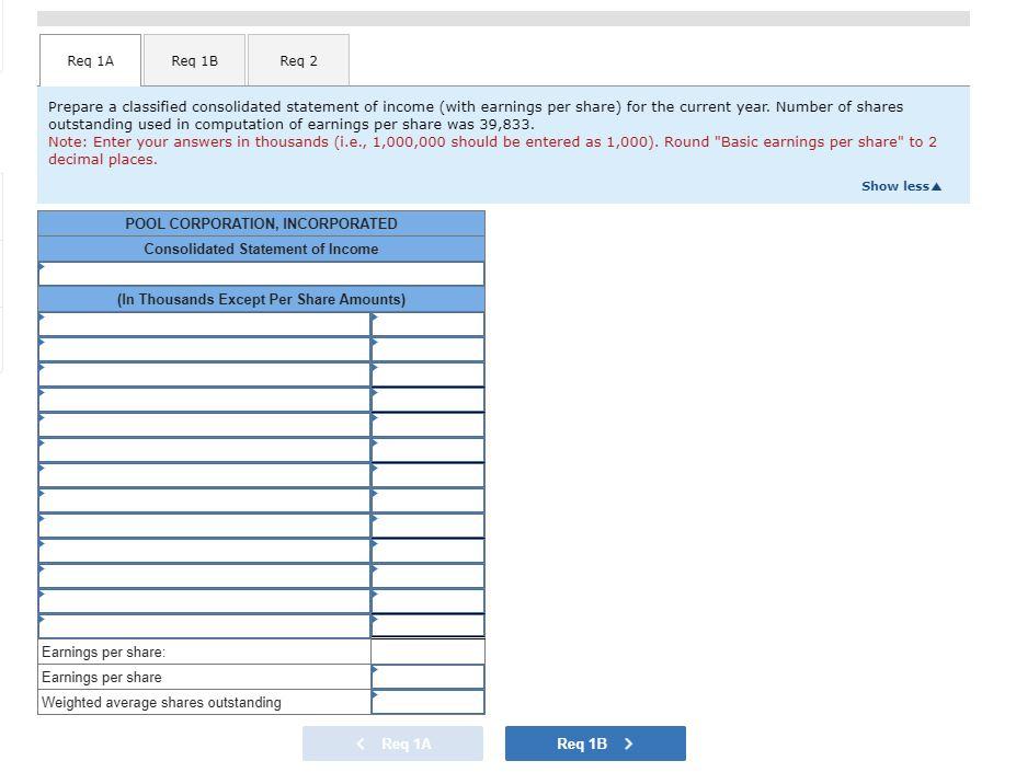 Solved Pool Corporation, Incorporated, is the world's | Chegg.com
