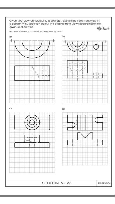 Solved Given two-view orthographic drawings, sketch the new | Chegg.com