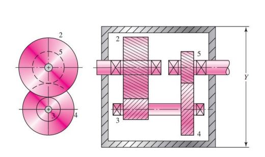 Solved A two-stage, compound reverted gear train such as | Chegg.com