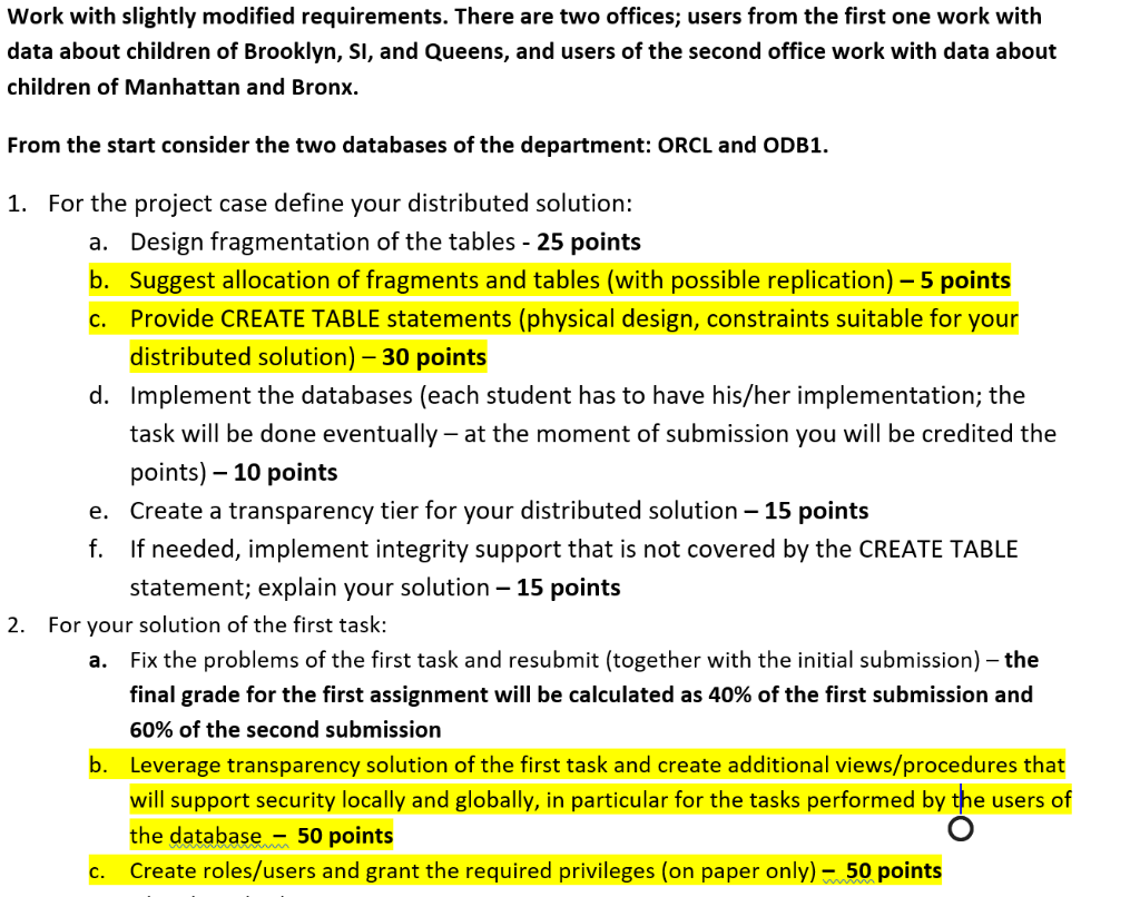 Work with slightly modified requirements. There are | Chegg.com