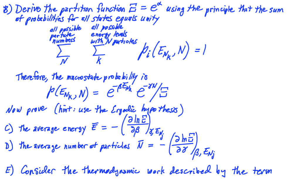 B Derive The Partition Function Eeα Using The 