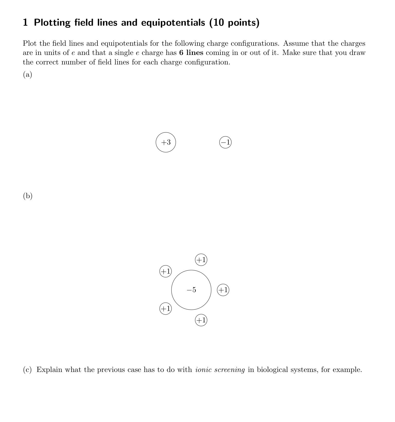 Solved 1 ﻿Plotting field lines and equipotentials (10 | Chegg.com