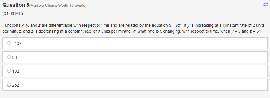 Solved 2 Question 8(Multiple Choice Worth 10 points) (04.03 | Chegg.com