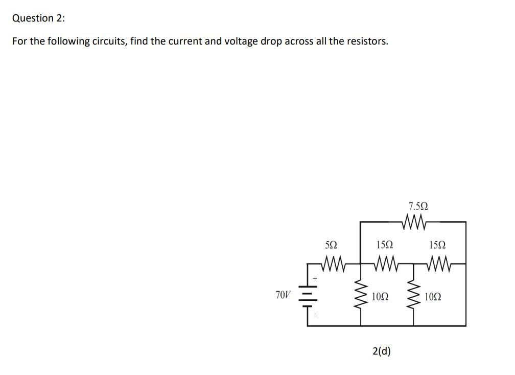 Solved For the following circuits, find the current and | Chegg.com