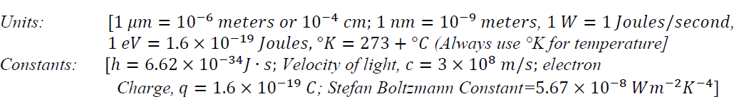Solved Units: [1 um = 10-6 meters or 10-4 cm; 1 nm = 10-9 | Chegg.com