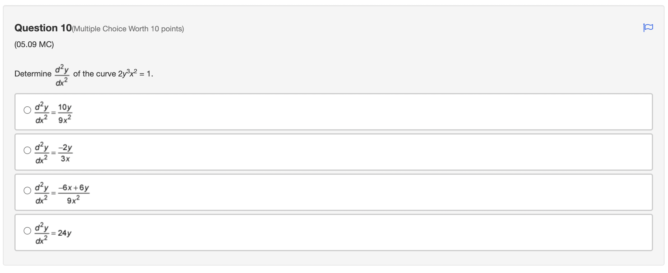 Solved Question 10(Multiple Choice Worth 10 points) 1 (05.09 | Chegg.com