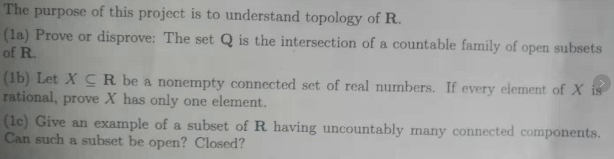 Solved The purpose of this project is to understand topology | Chegg.com