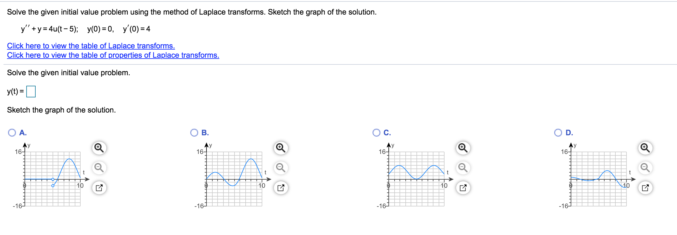 Solved Solve the given initial value problem using the | Chegg.com