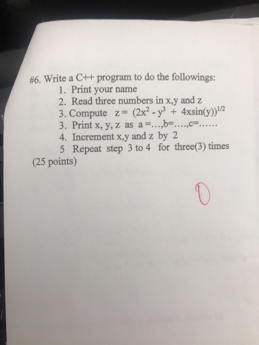 Solved 6 Write A C Program To Do The Followings 1 
