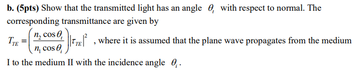 Solved PROBLEM 2 (10pts) [Plane wave] Consider a plane wave | Chegg.com