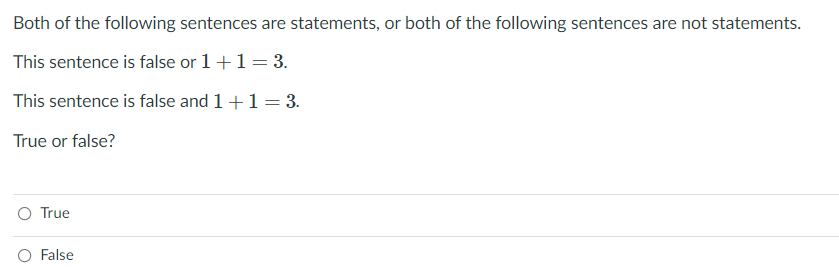 Solved Both of the following sentences are statements, or | Chegg.com