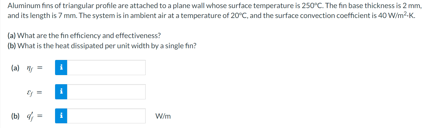 Solved Aluminum fins of triangular profile are attached to a | Chegg.com