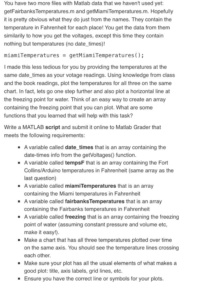 Solved You have two more files with Matlab data that we | Chegg.com