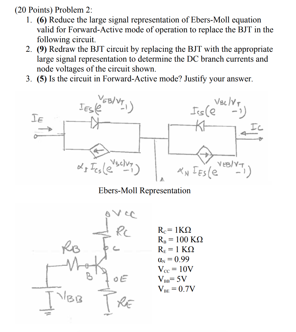 Solved Saturation current is not given, this is all the | Chegg.com