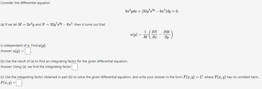 Solved Consider the differential equation | Chegg.com