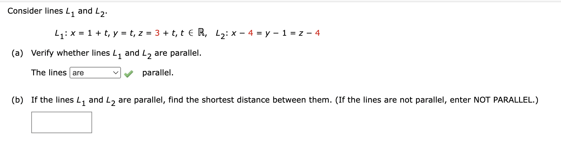 Solved Consider lines L1 and L2. | Chegg.com