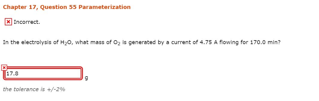 Solved Chapter 17, Question 35 Parameterization Incorrect. | Chegg.com
