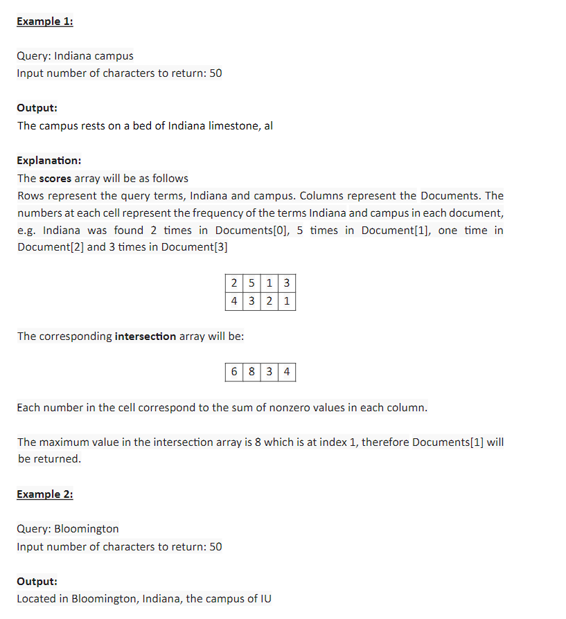 Solved Q.5 Search Engine (30 marks) Implement a basic search | Chegg.com