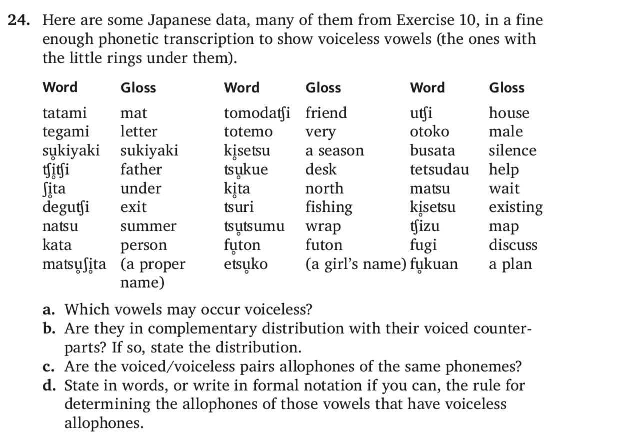 (1 pts) Here are some Japanese data, many of them | Chegg.com