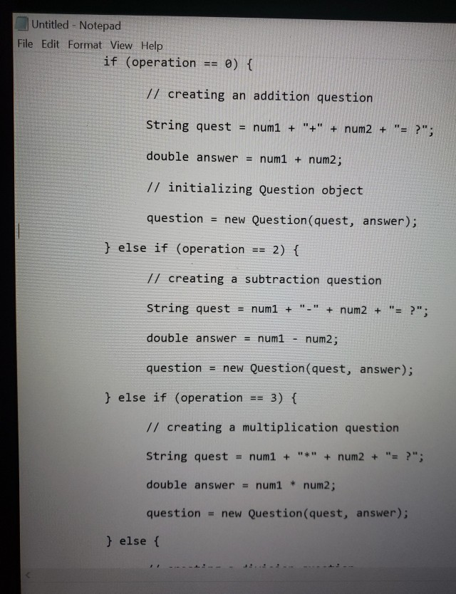 Solved Your goal is to generate a simple math quiz with a | Chegg.com