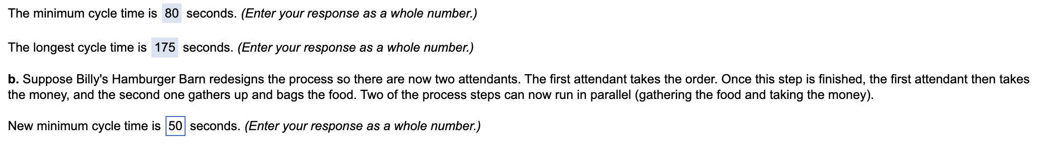 PLEASE HELP!Suppose Billy's Hamburger Barn redesigns | Chegg.com