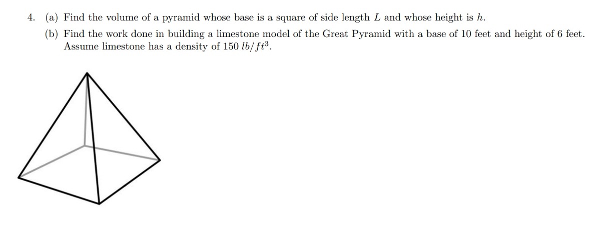 Solved 4. (a) Find the volume of a pyramid whose base is a | Chegg.com