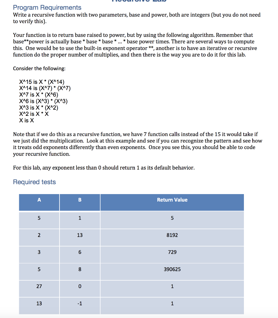Solved Language is Python Write a recursive function with | Chegg.com