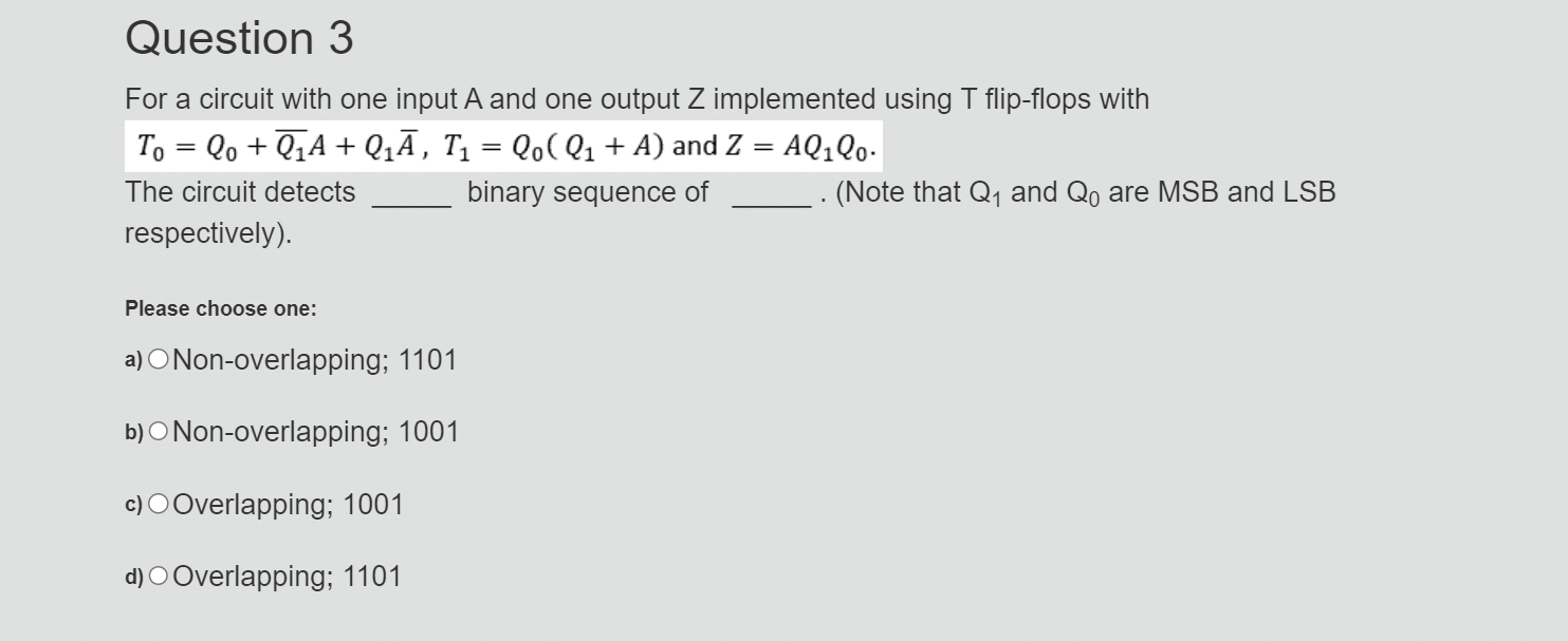 Solved For a circuit with one input A and one output Z | Chegg.com