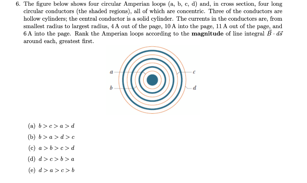 Solved 6. The figure below shows four circular Amperian | Chegg.com