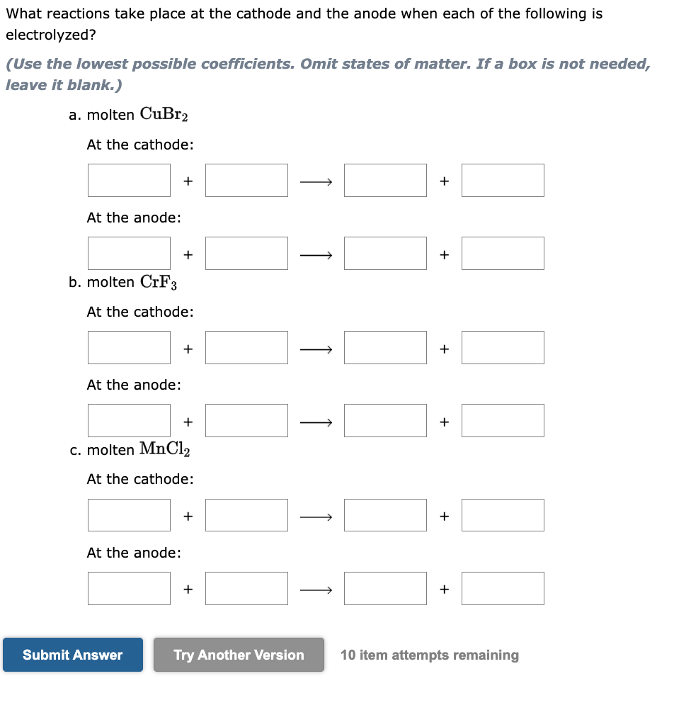 Solved What reactions take place at the cathode and the | Chegg.com