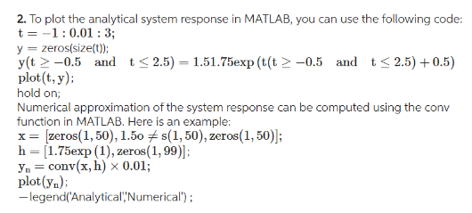 Solved 1. Using the convolution integral (graphical | Chegg.com