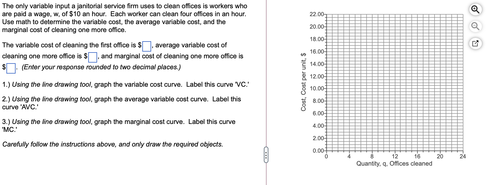 Solved 22.00 The only variable input a janitorial service | Chegg.com