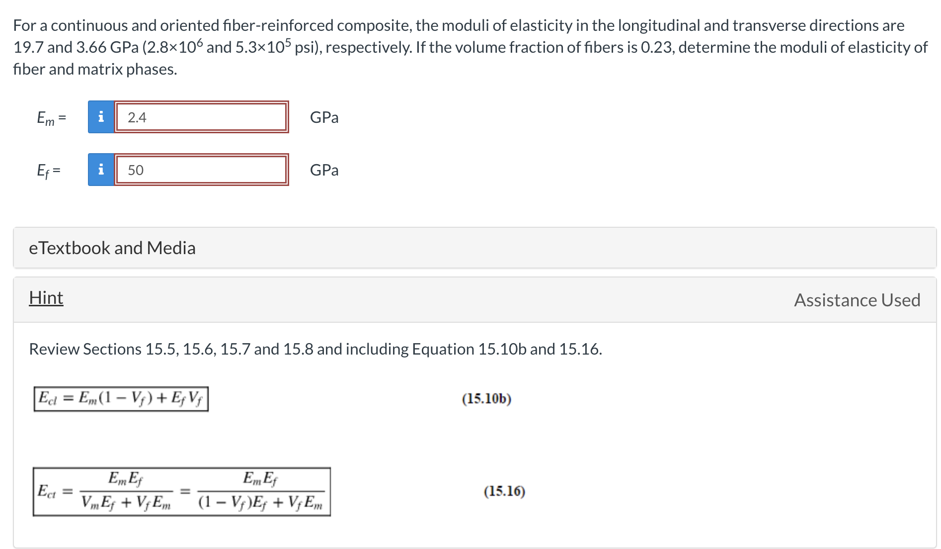 Solved For a continuous and oriented fiber-reinforced | Chegg.com