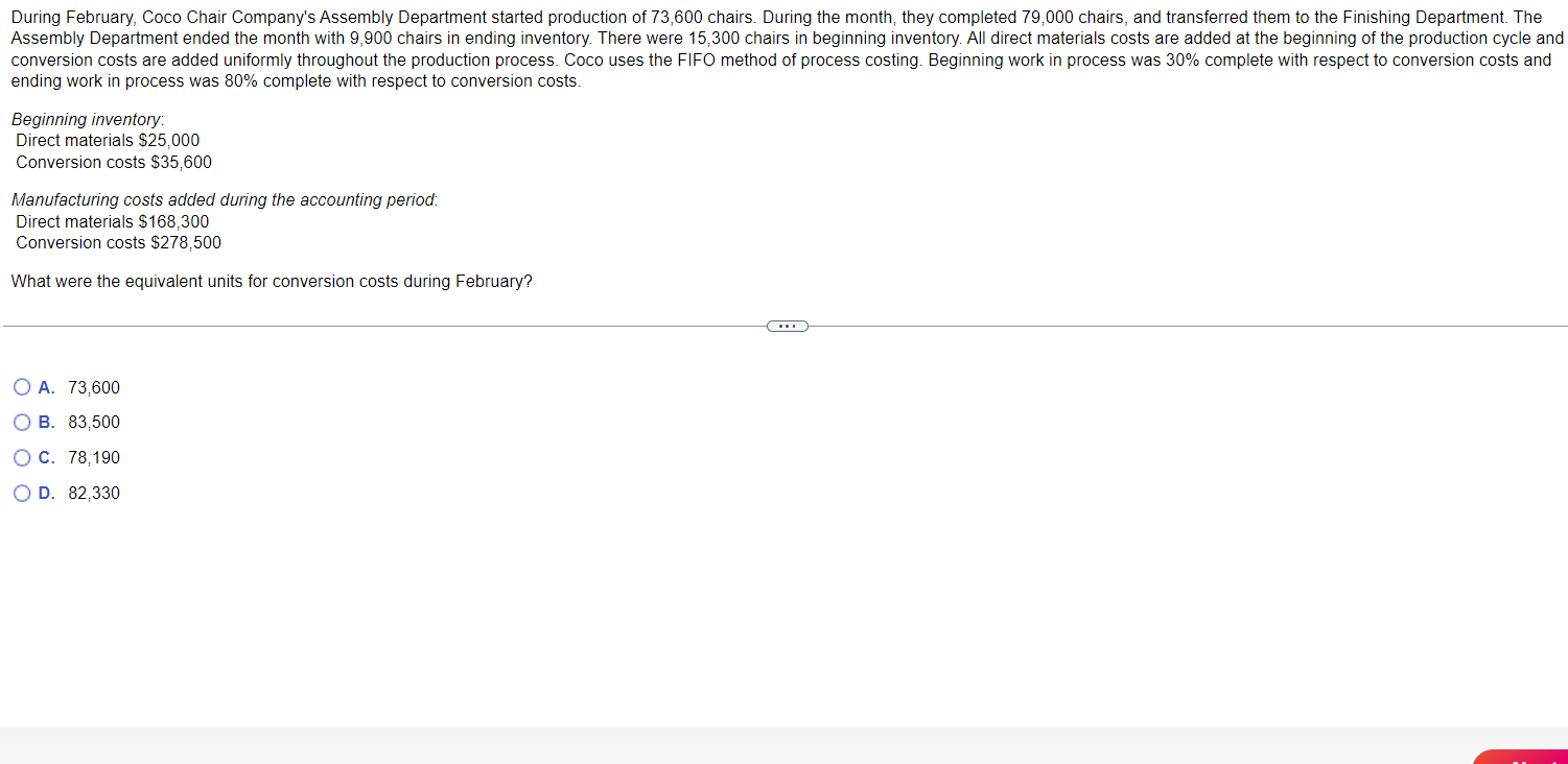 Solved ending work in process was 80% complete with respect | Chegg.com
