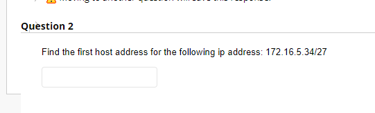 Solved Find the first host address for the following ip | Chegg.com